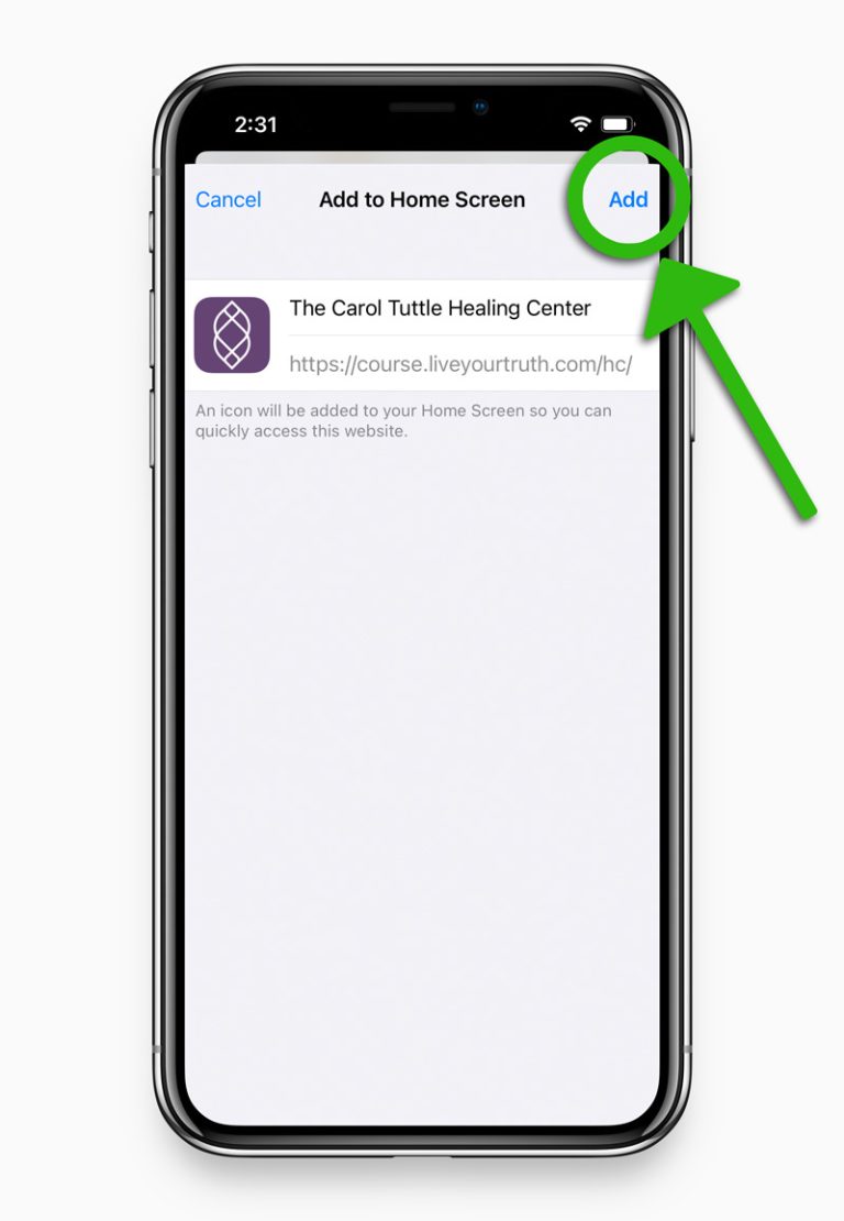 How to Make a Healing Center "App" On Your Phone